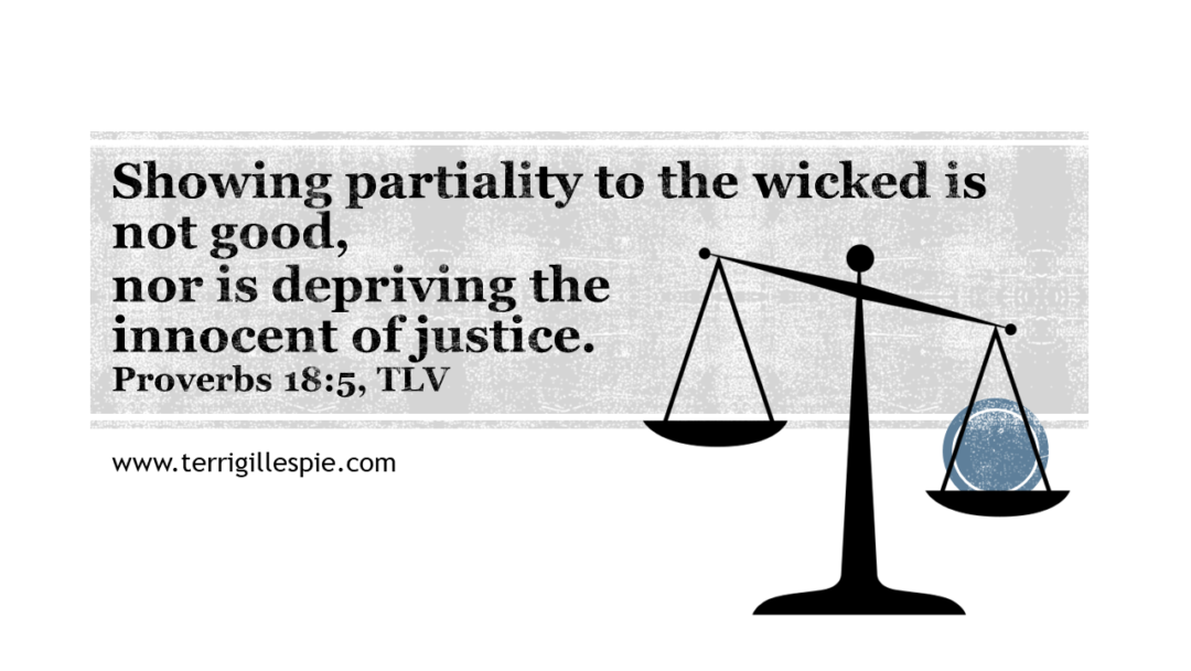 Wisdom's Journey: Proverbs 18:5 - Terri Gillespie