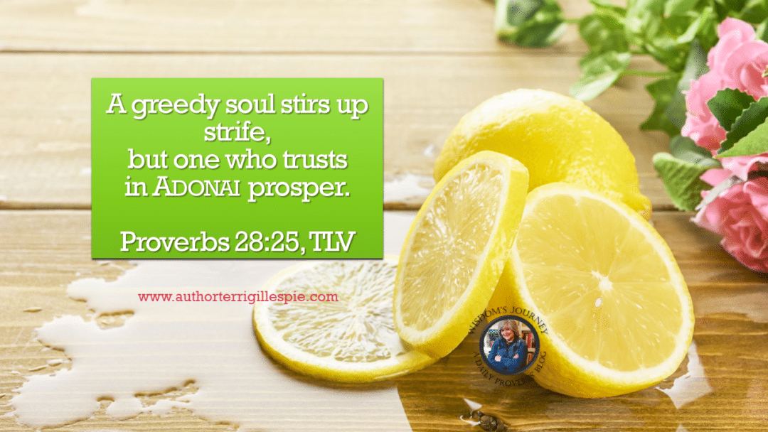 Wisdom's Journey: Proverbs 28:25 - Terri Gillespie