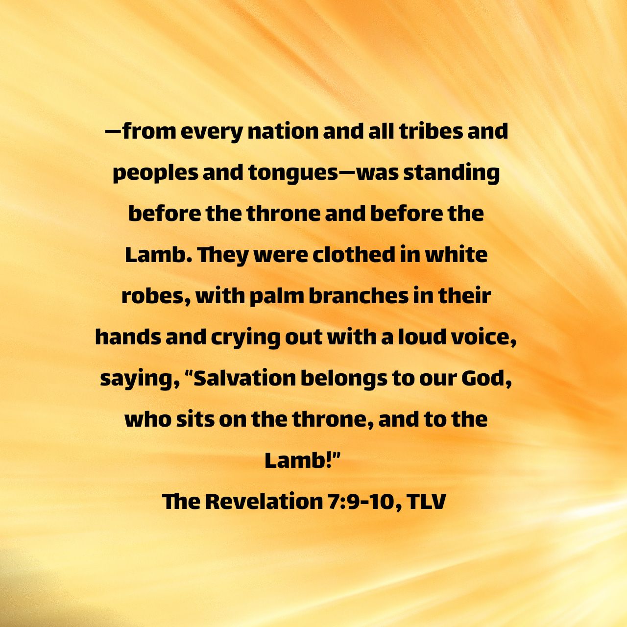Daily Word: The Days of Fulfillment, Revelation 7:9-10 - Terri Gillespie