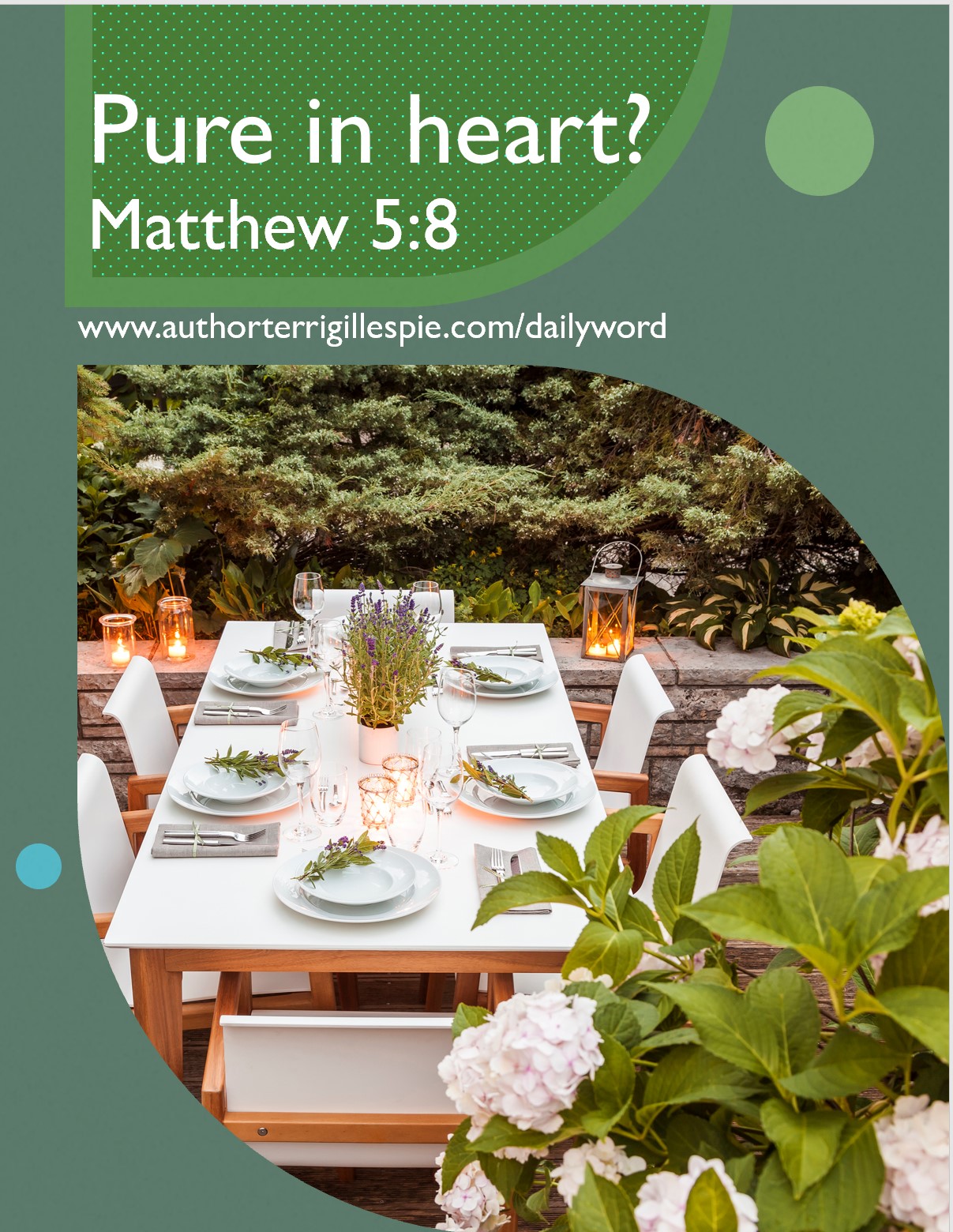 Daily Word: Pure in Heart? Matthew 5:8 - Terri Gillespie
