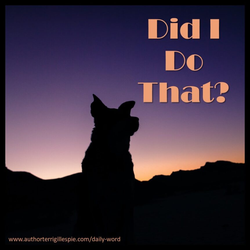 Daily Word: Did I Do That? John 10:11 - Terri Gillespie