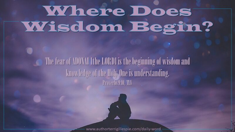 Daily Word: Where Does Wisdom Begin? Proverbs 9:10 - Terri Gillespie
