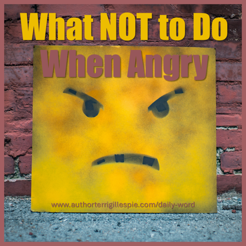 Daily Word: What NOT to Do When Angry. Proverbs 25:28 - Terri Gillespie